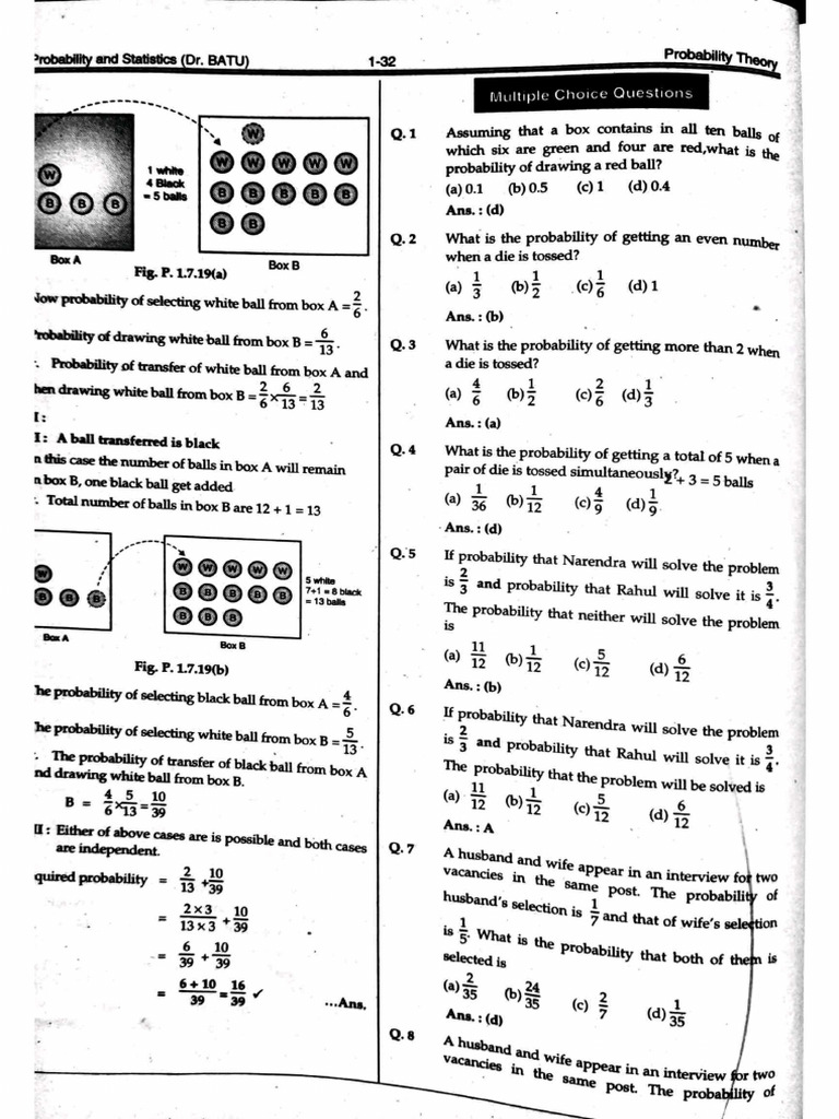 PS MCQ | PDF | Probability | Probability Density Function