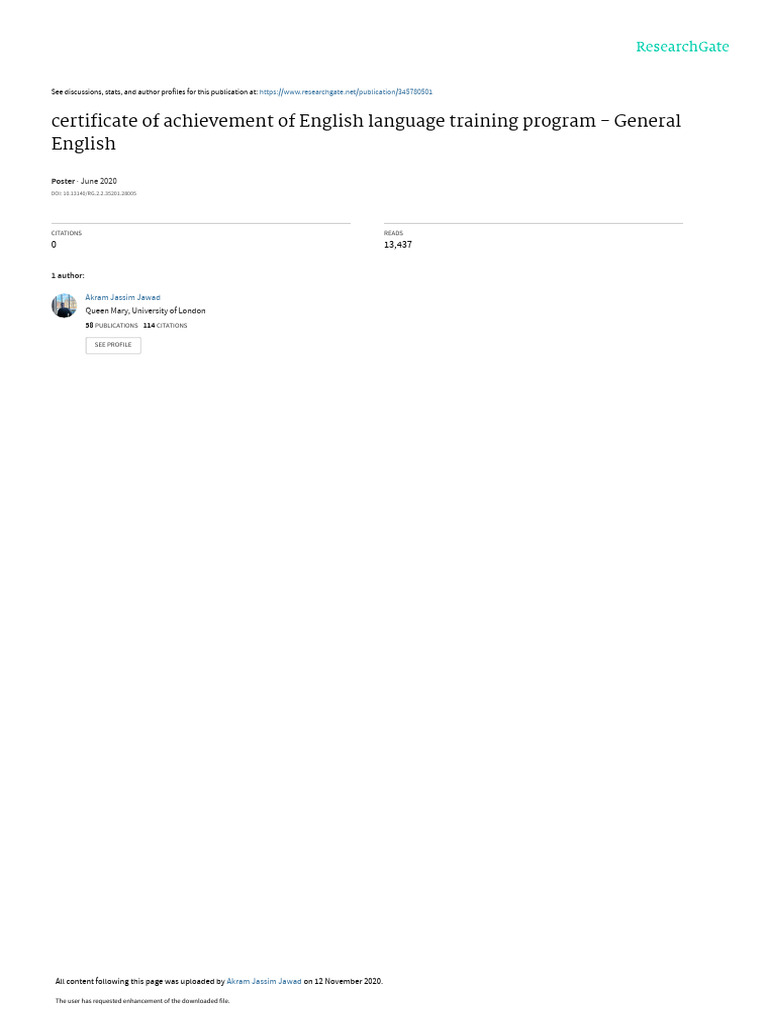 AkramJassimJawadUICertificate-ECL (1) | PDF