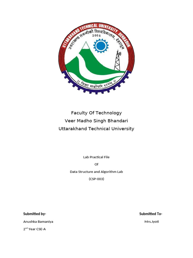 Anushka DSA | PDF | Queue (Abstract Data Type) | Theoretical Computer Science