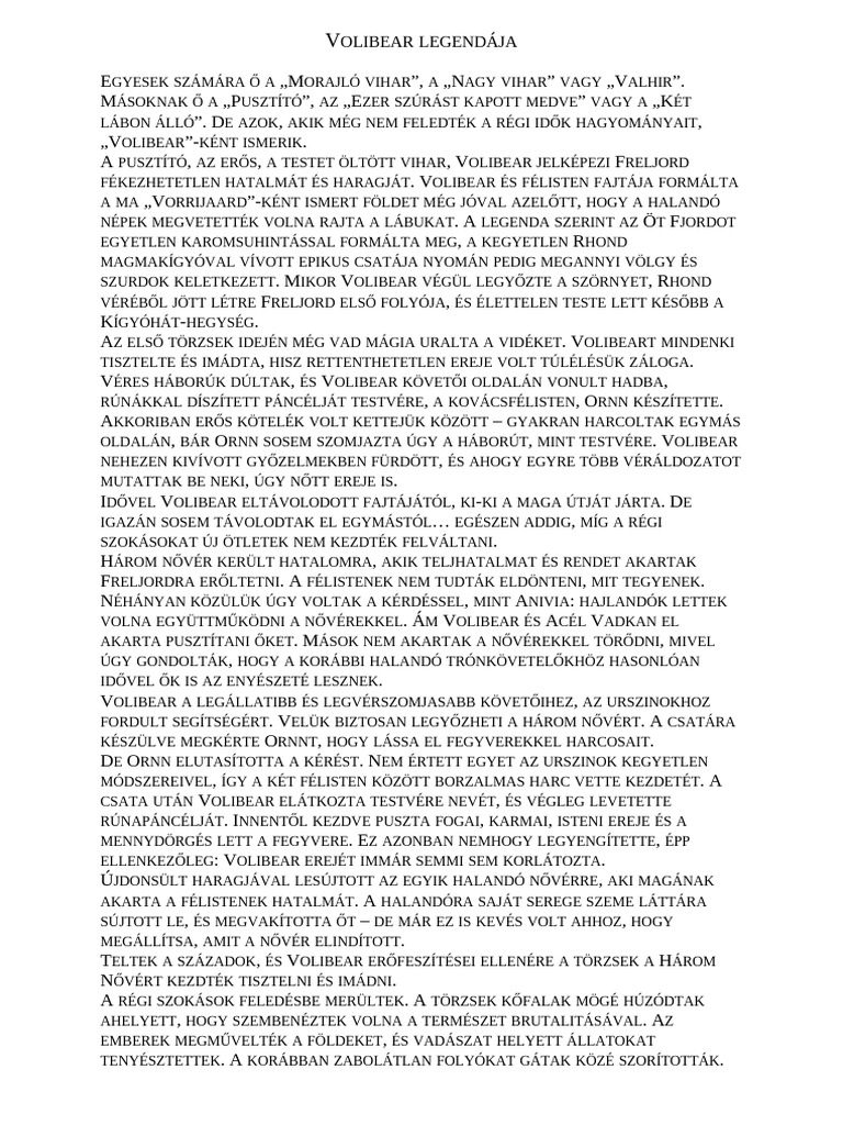Volibear Legendája | PDF