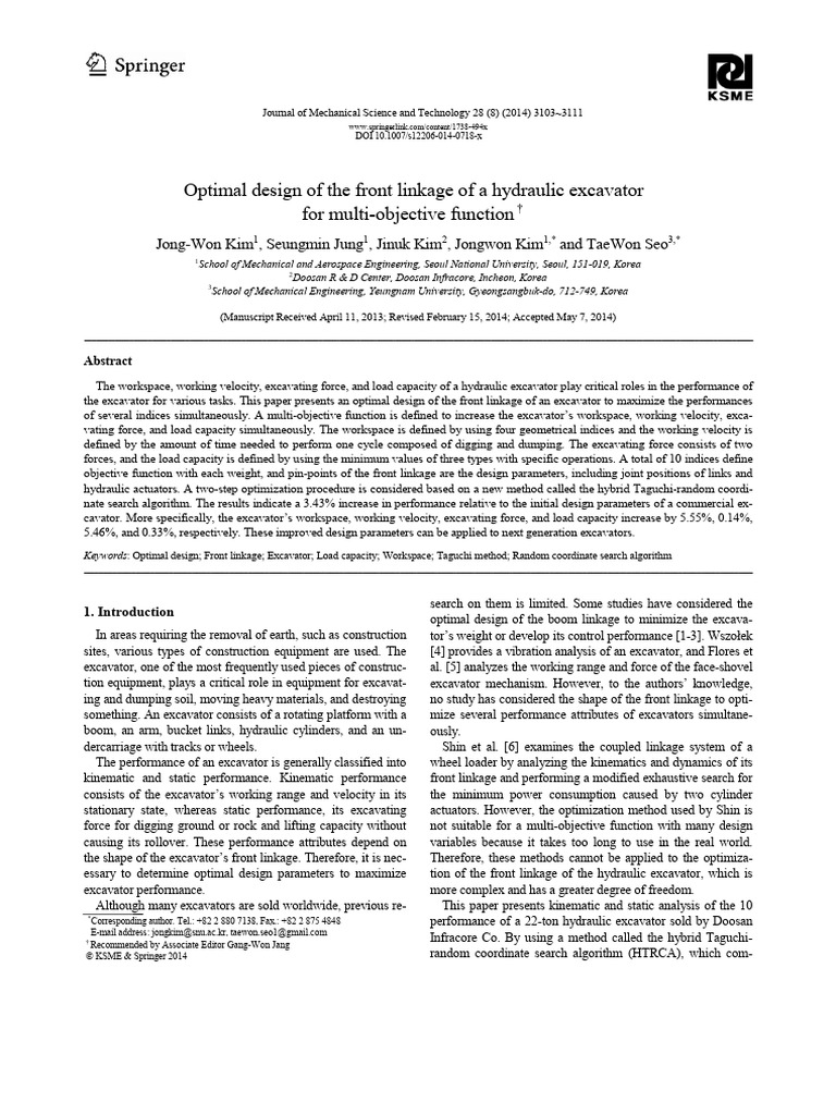 kim2014 | PDF | Kinematics | Mathematical Optimization
