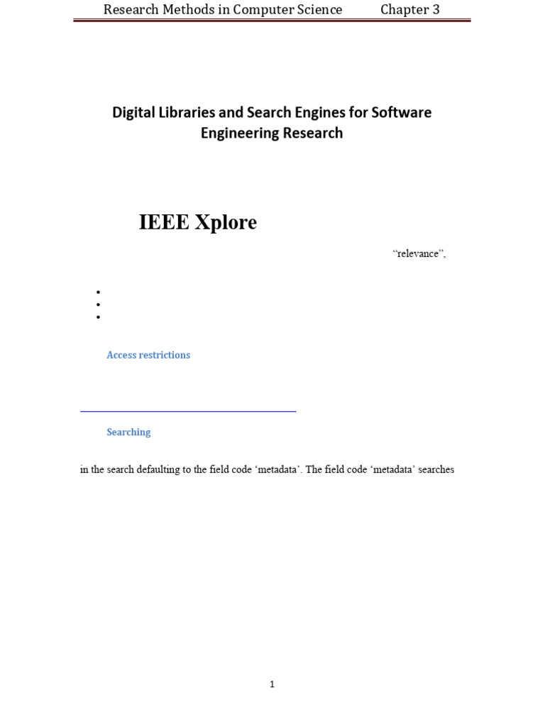 Chapter 3 Research Methods in Computer Science Yrk JSK | PDF | Computing