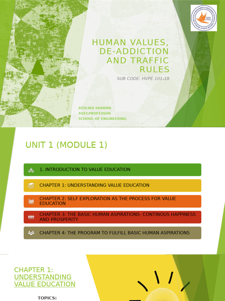 Understanding Value Education: Chapter 1 | PDF | Learning | Happiness