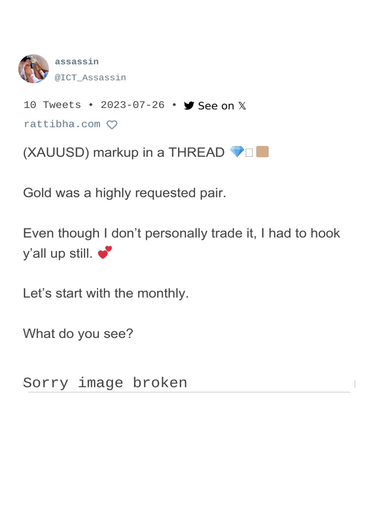 (Xauusd) - Markup - in - A - Thread - by - Assassin - DTFX - Jul 26, 23 ...