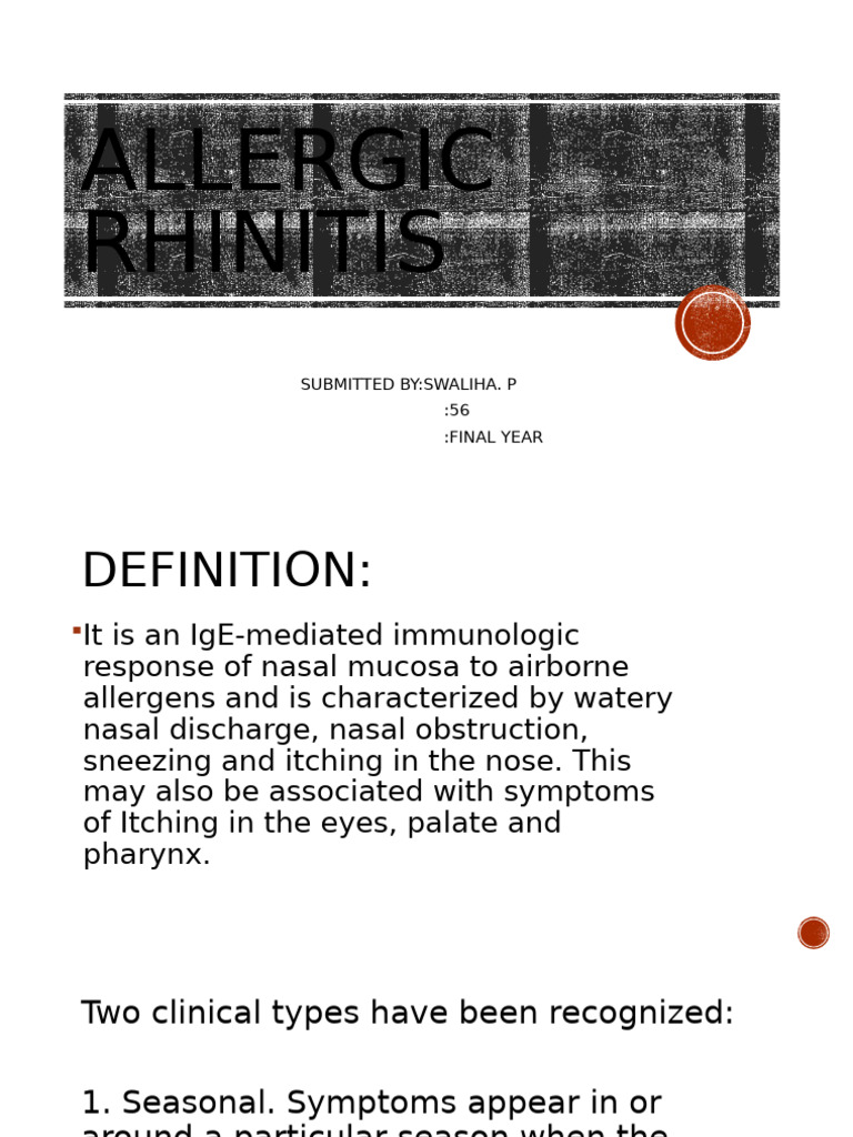 Alleegic Rhinitis. | PDF | Allergen | Allergy