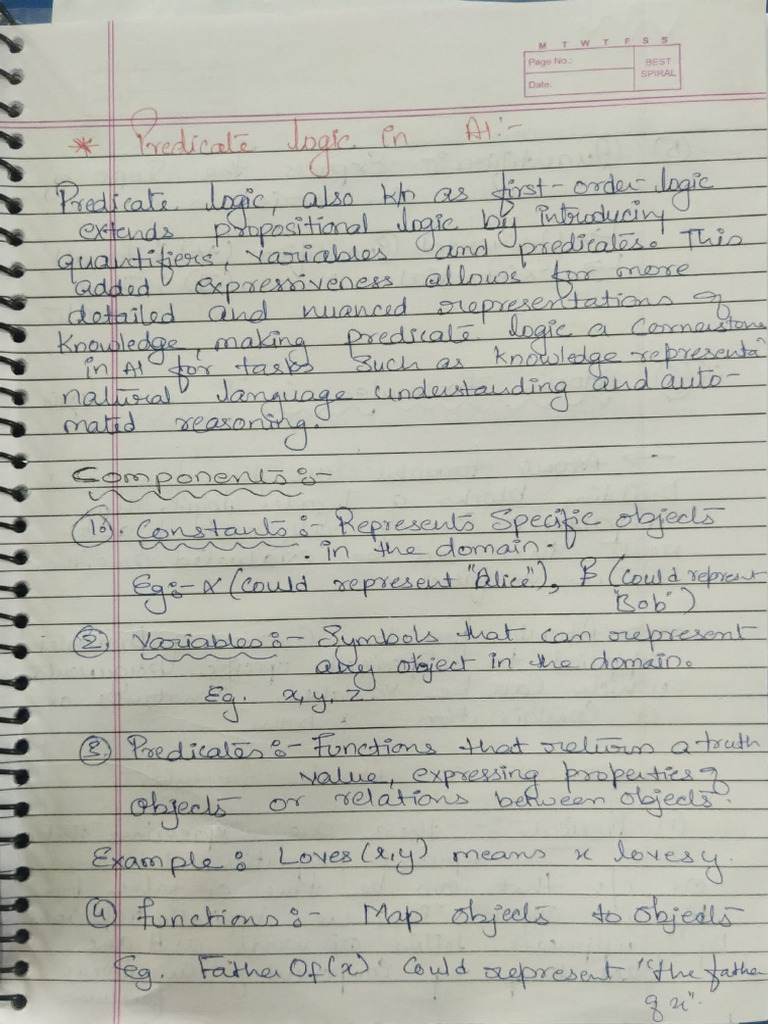 Predicate Logic AI | PDF