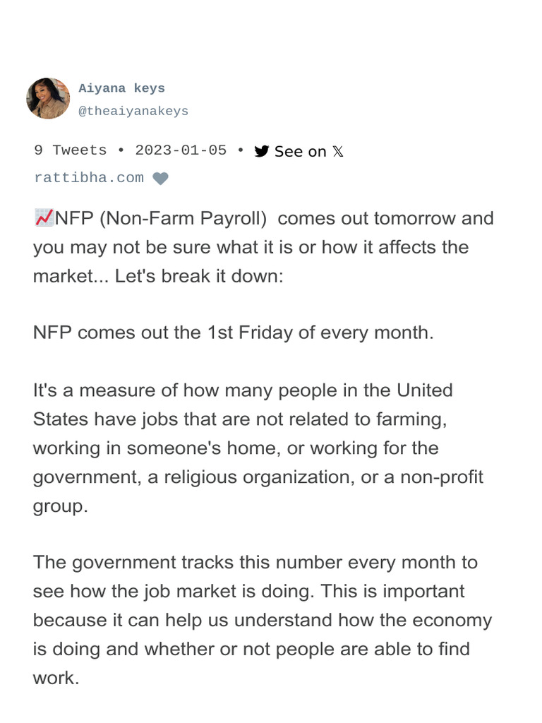 ?NFP - (Non-Farm - Payroll) - Thread - by - Theaiyanakeys - Jan 5, 23 ...