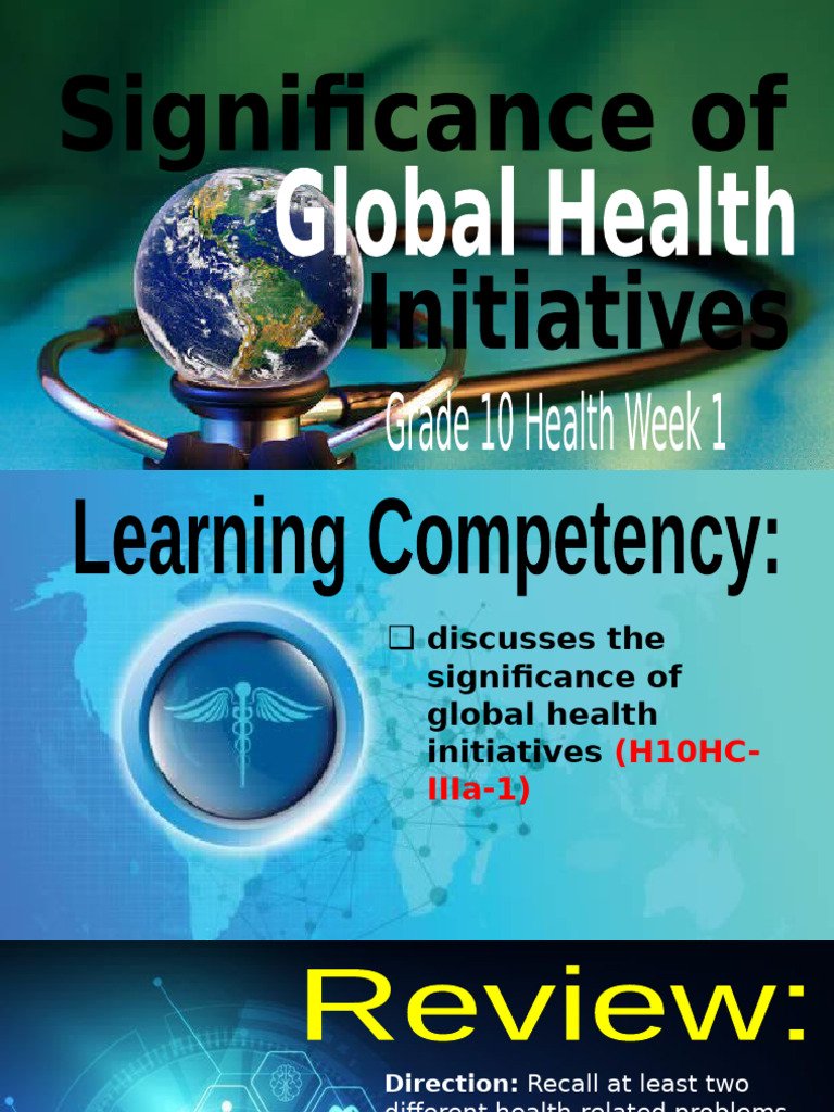 Global Health Initiatives Overview | PDF | Global Health | World Health ...