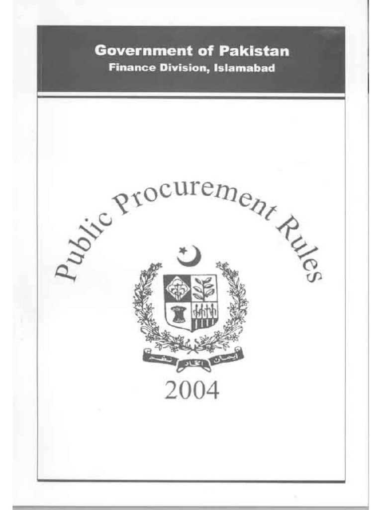 PPRA Rules 2004 | PDF