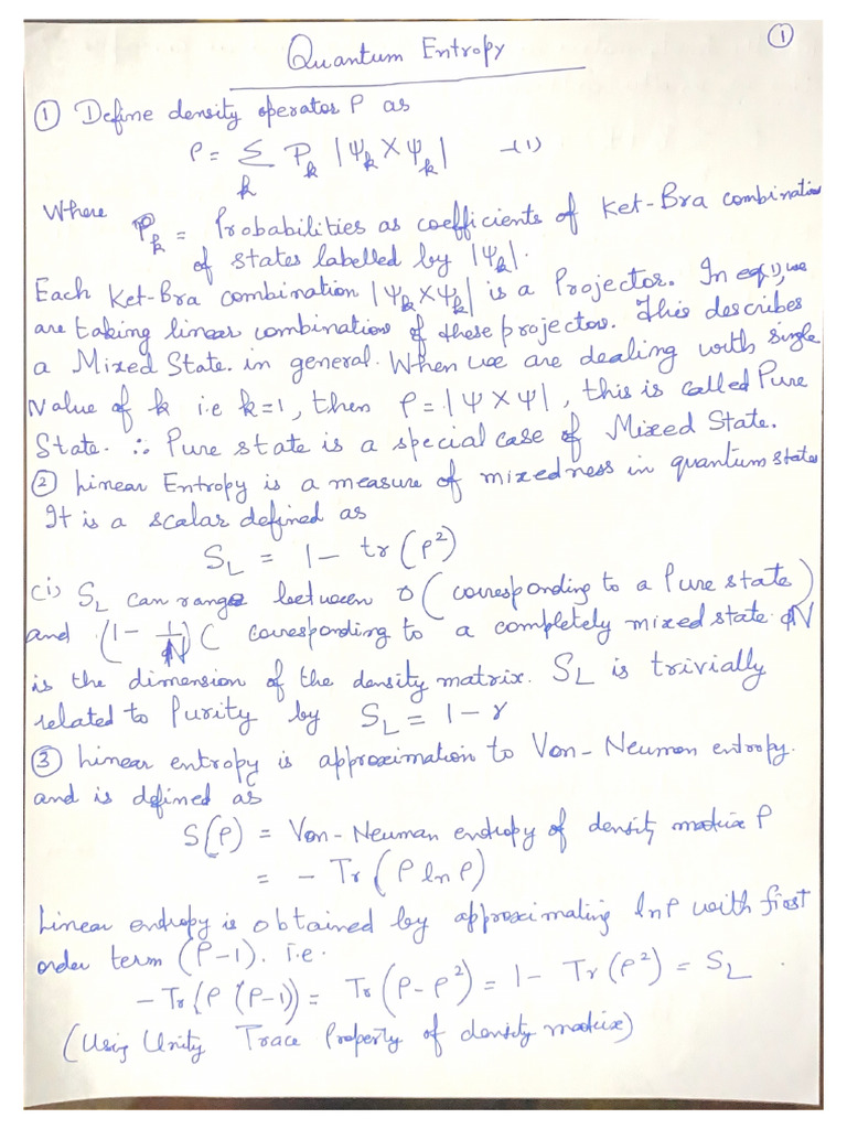 Quantum Entropy (1) | PDF