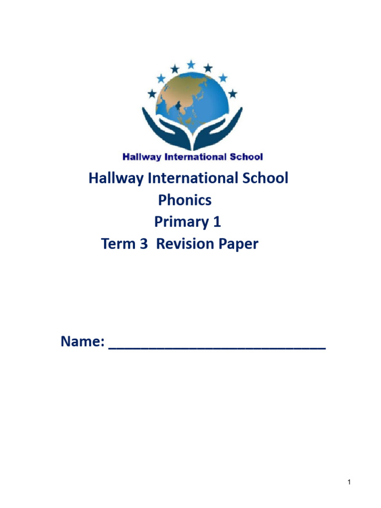 Primary 1 Phonics Revision Paper | PDF