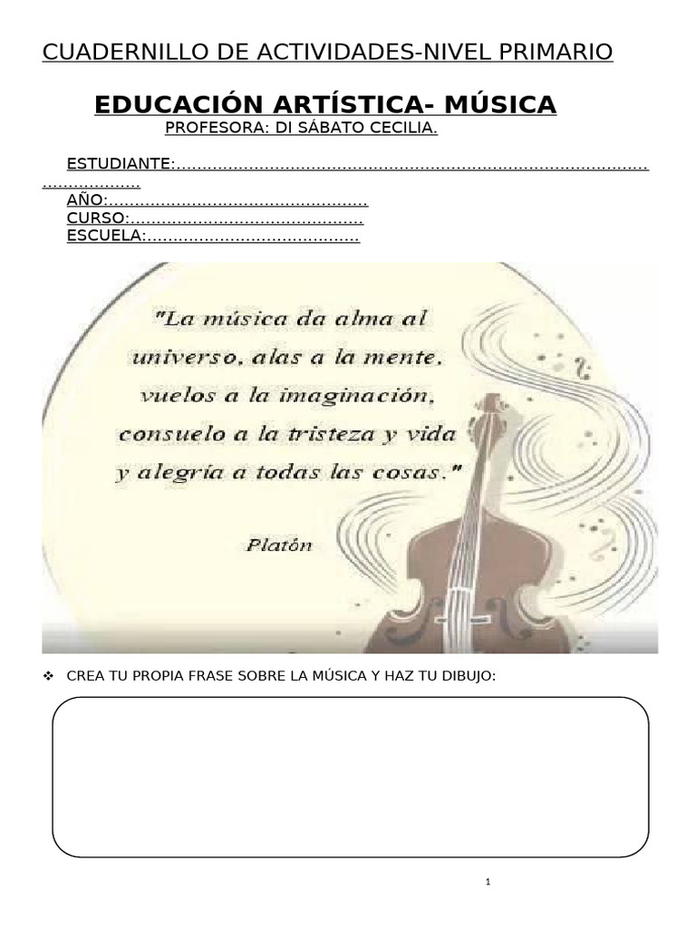 Actividades Musicales para Primaria | PDF | Aprendizaje | Educación ...