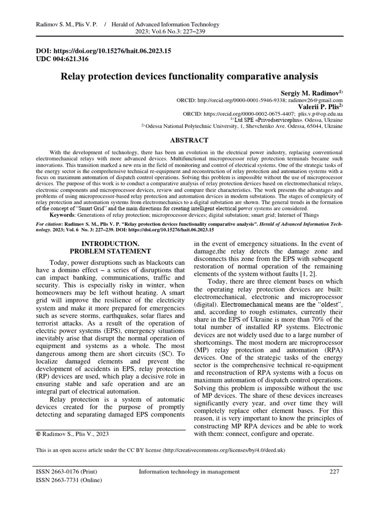 Relay Protection Devices Functionality C | PDF | Internet Of Things ...