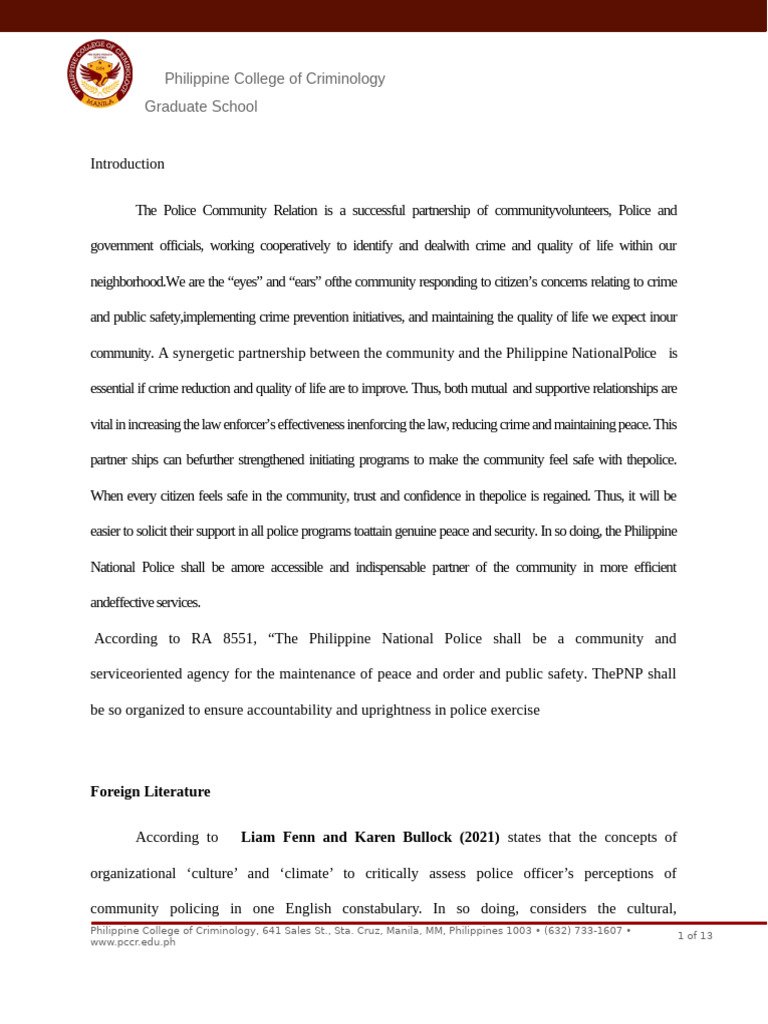 Paraon Foundation To Criminal Justice | PDF | Community Policing | Police