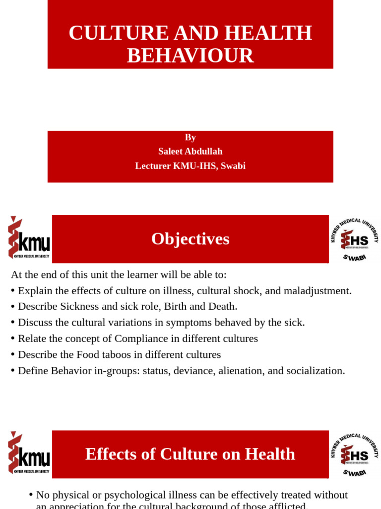 Cultural Influences on Health and Behavior | PDF | Socialization ...