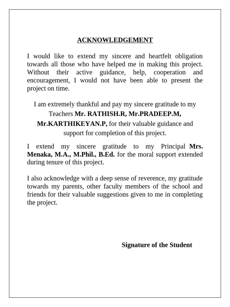 Acknowledgement 1 | PDF