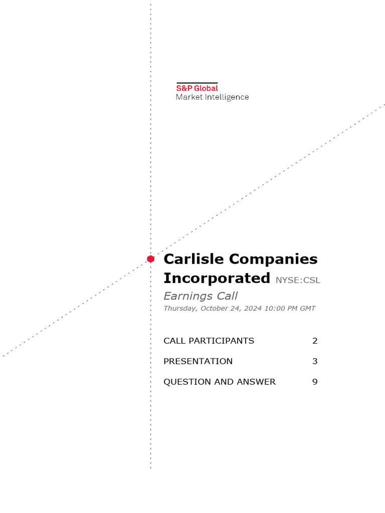 Carlisle | PDF | Mergers And Acquisitions | Dividend