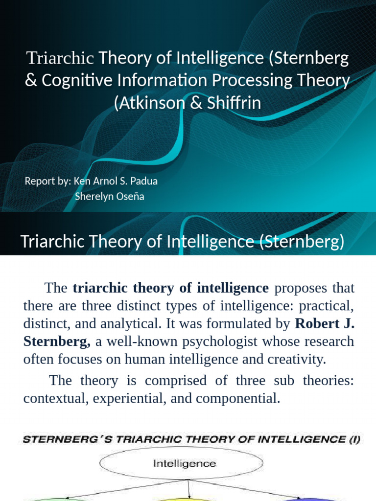 Triarchic Theory of Intelligence (Sternberg & Cognitive Information ...
