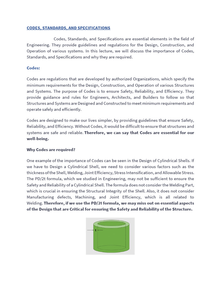 Codes Standards Specification 04 | PDF | Specification (Technical ...