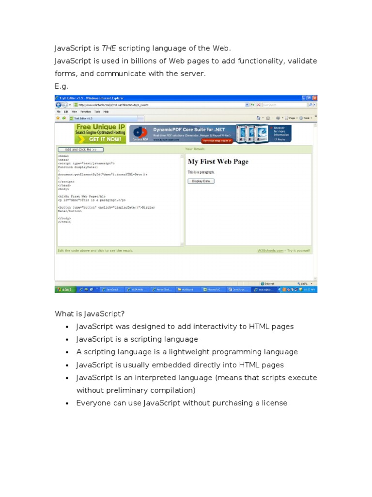 Javascript | PDF | Java Script | Html Javascript | PDF | Java Script | Html