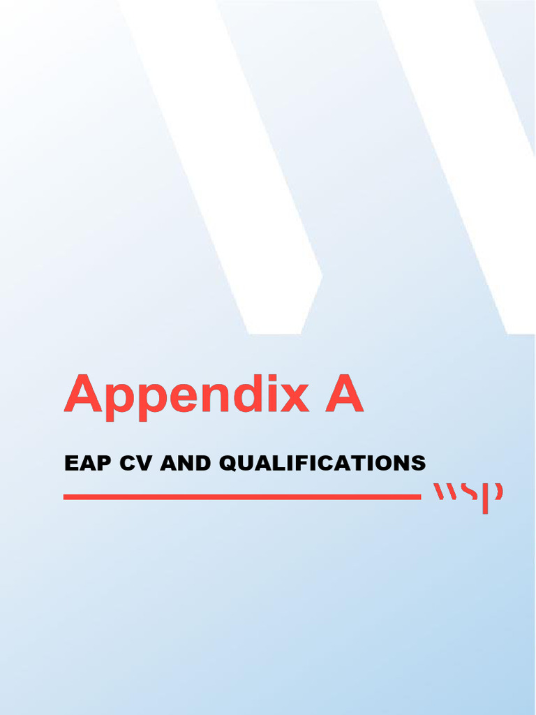 Appendix A - EAP CV and Qualifications | PDF | Mining | Environmental Impact Assessment