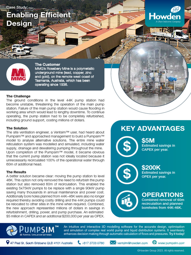 PUMPSIM_CS-MMG-Rosebery | PDF | Pump | Pumping Station