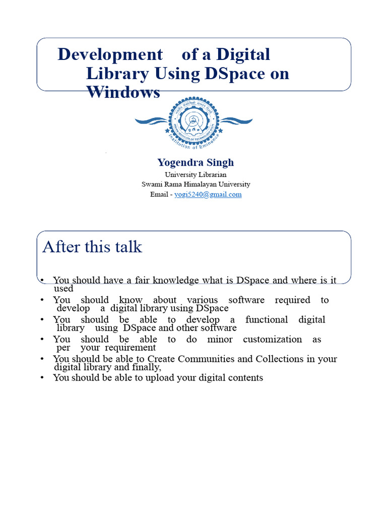 Build a Digital Library with DSpace | PDF | Postgre Sql | Zip (File Format)