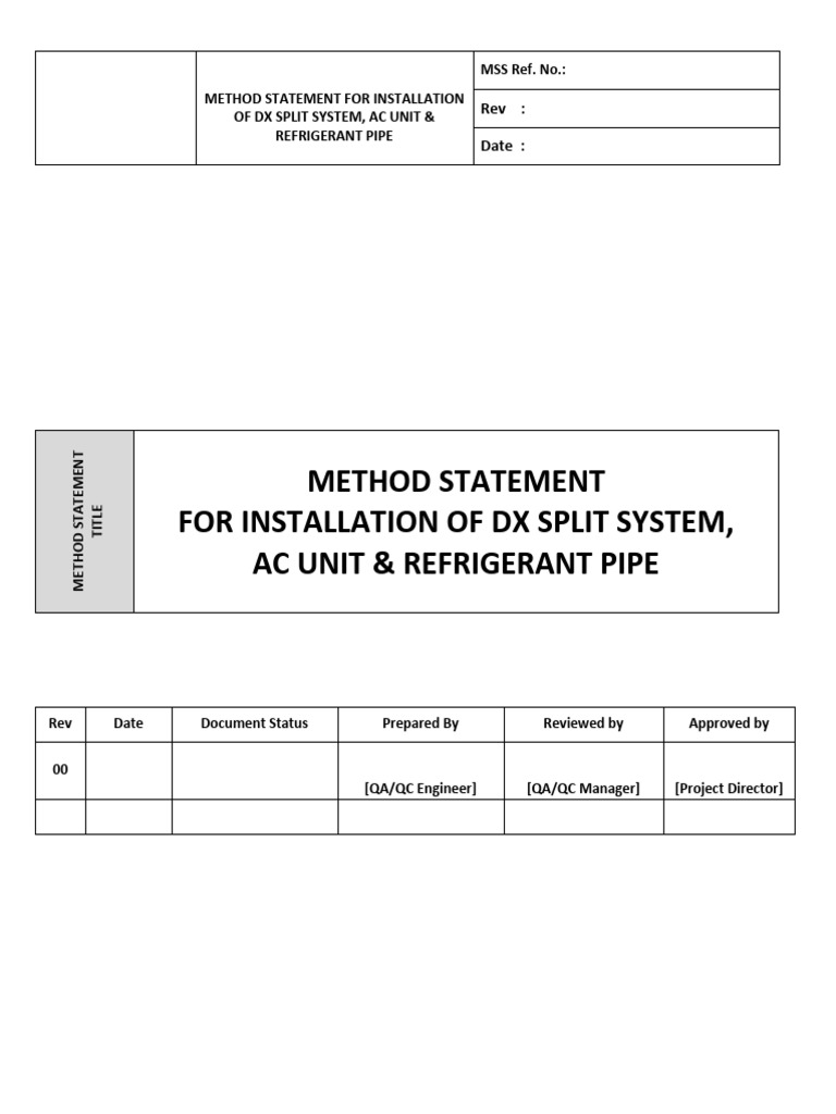 DX Split System, Ac Unit Refrigerant Pipe | PDF | Pipe (Fluid Conveyance) | Specification ...
