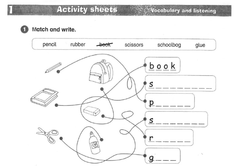 Activity Sheet 2 Class 2 Playway 3 Unit 1 | PDF