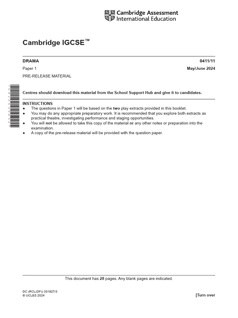 igcse pre release | PDF igcse pre release | PDF