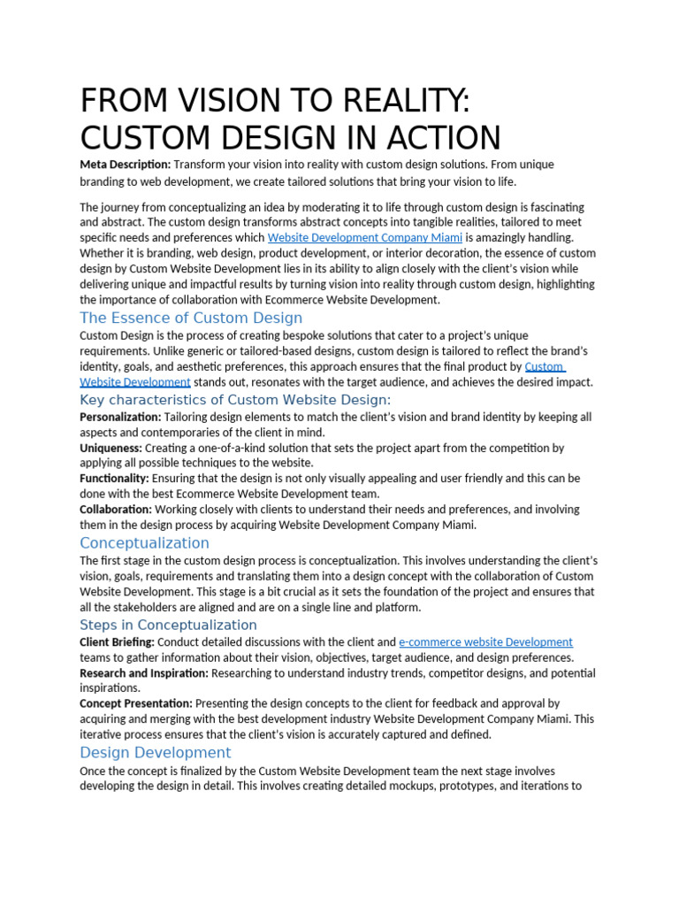 Custom Design in Action | PDF | Web Development | Brand