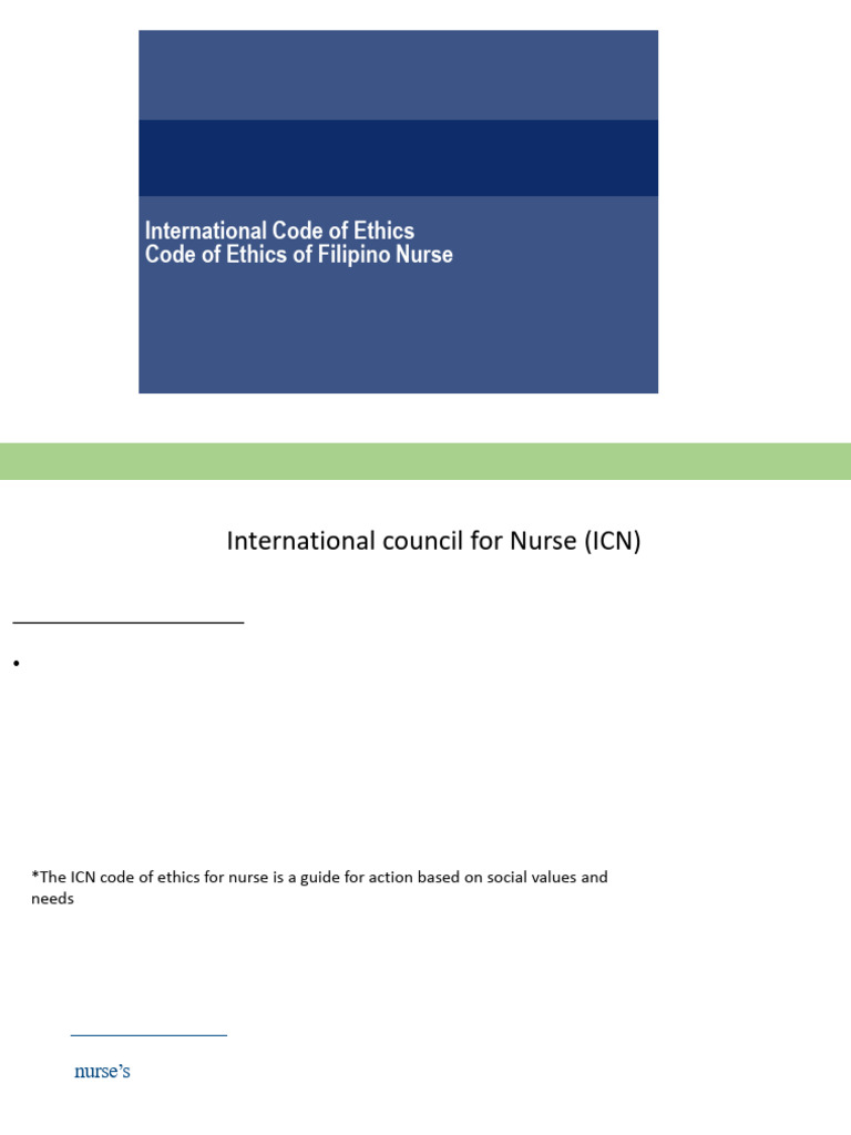 (New) Week 12-13 International code of ethics SY 2022 2023 - Copy | PDF ...