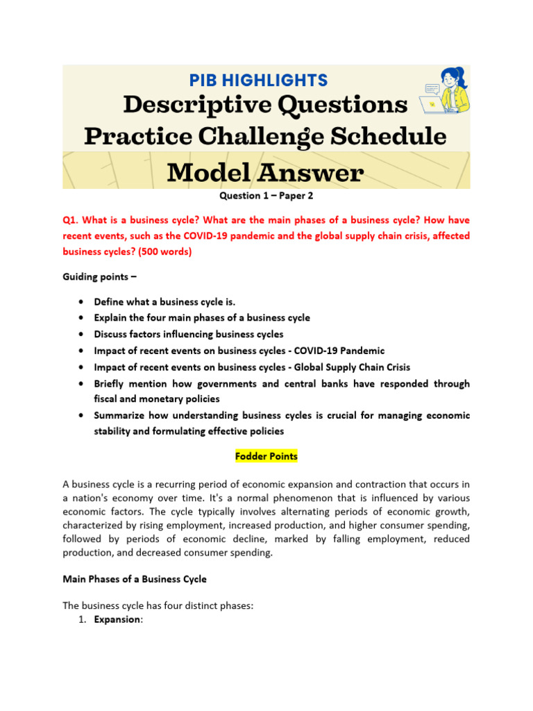 IRDAI - Descriptive Writing - Model Answer - Paper 2 - Q.No1 | PDF ...