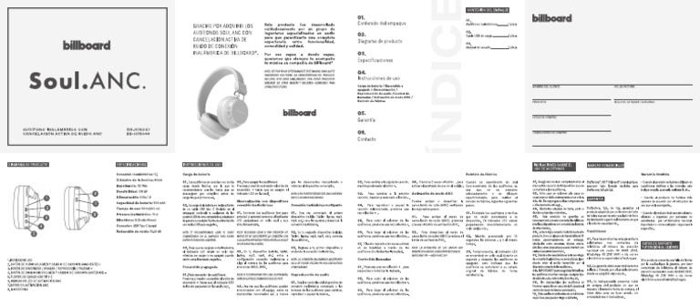 Manual Soul ANC OE Curvas | PDF