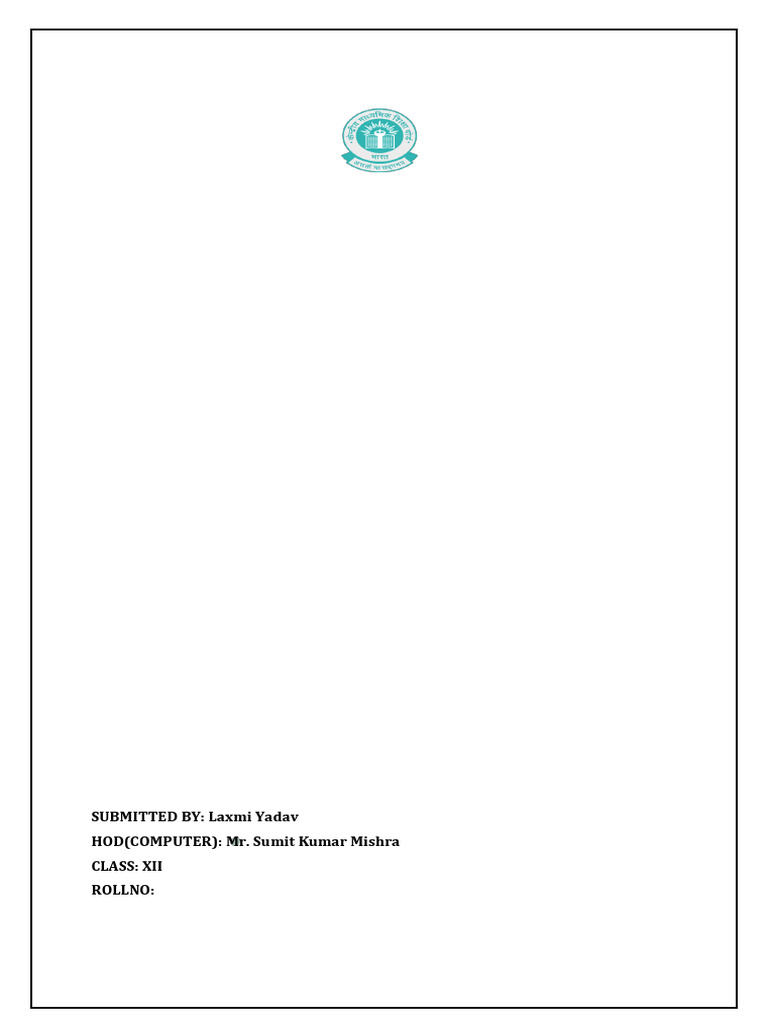 Class 12 Practical File Informatics Practices (Laxmi Yadav) | PDF | Data Management ...