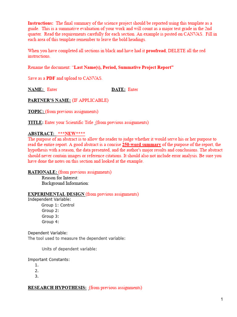 Assignment #4 - Final Paper - Summative - 2nd Quarter - Resubmission by 3rd Week of January ...