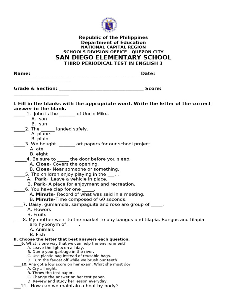 revised_3rd PT in English_3 | PDF | Butterfly