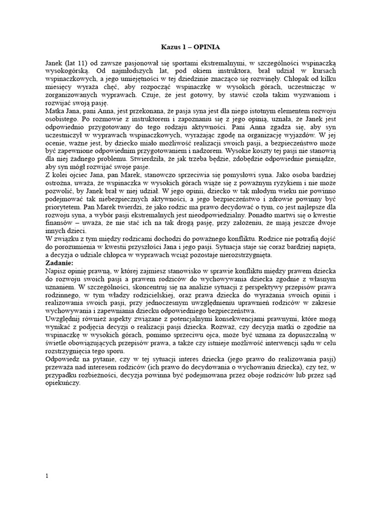 Kazusy Moduł 1 - NST | PDF