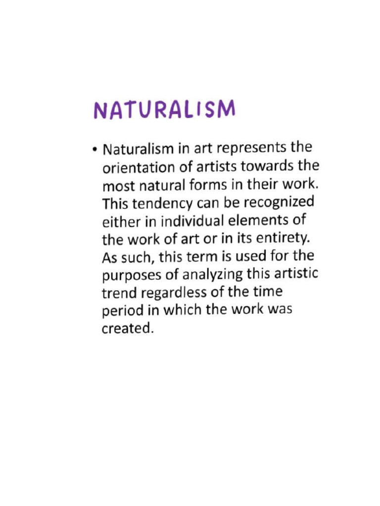 Naturalism Definition | PDF
