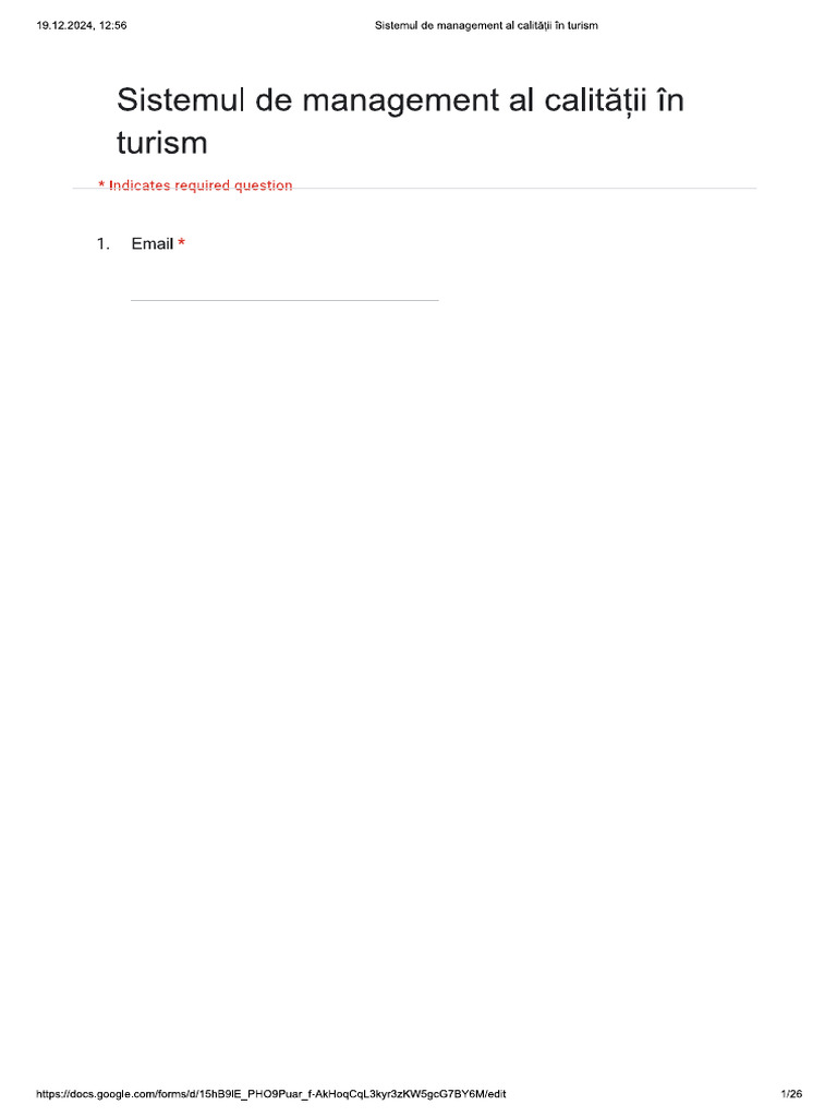 Sistemul de Management Al Calității În Turism | PDF