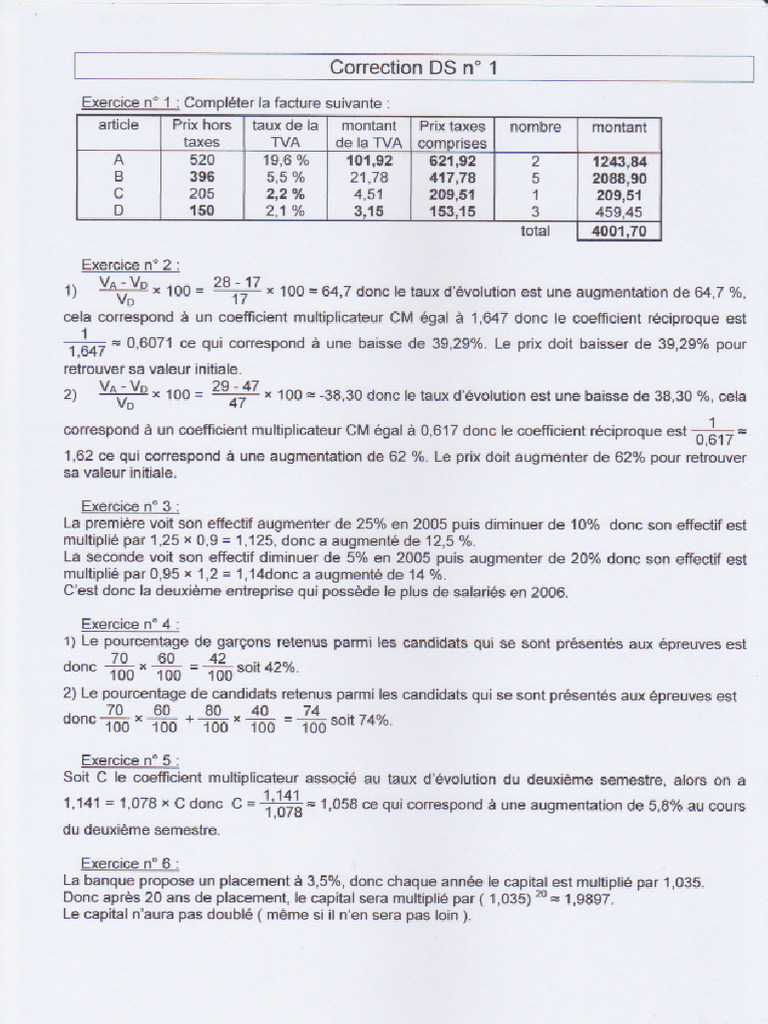 Correction ds1 | PDF