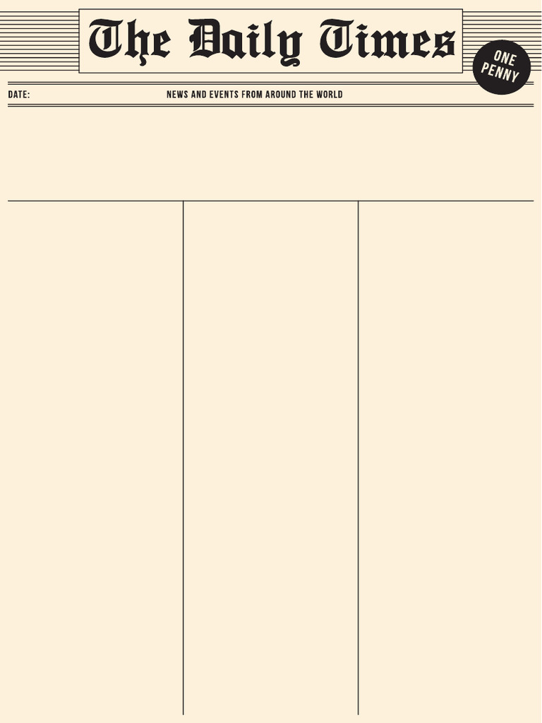 Old Newspaper Template | PDF