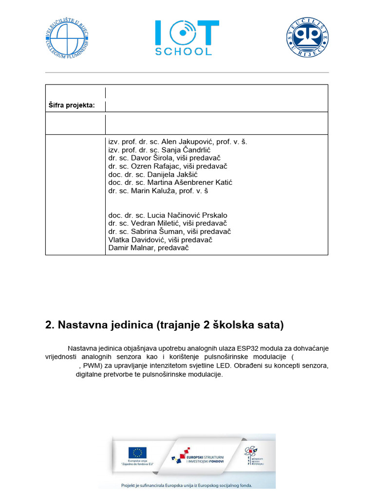 2. Nastavna jedinica - analogni ulazi-Merlin | PDF