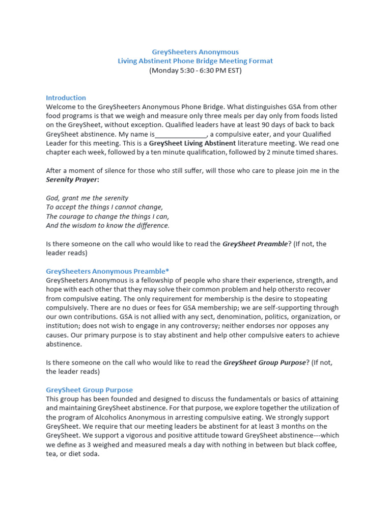 Living-Abstinent-PB-meeting-format_072023 | PDF | Alcoholics Anonymous ...