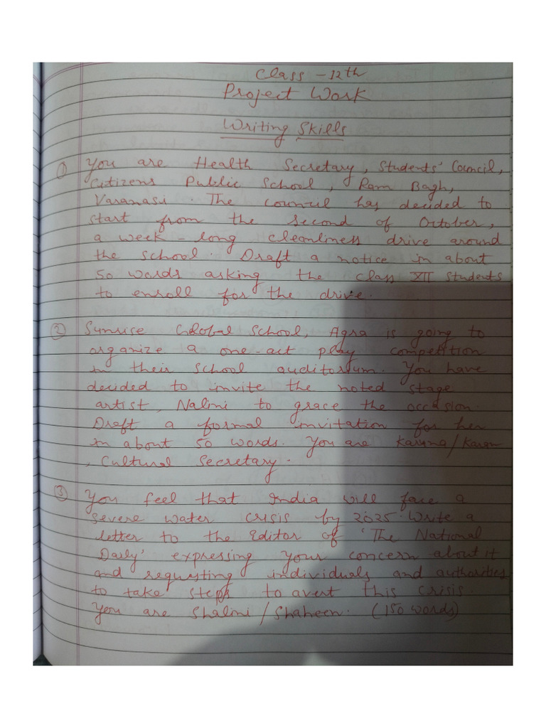 English Project Work for Board Practical | PDF