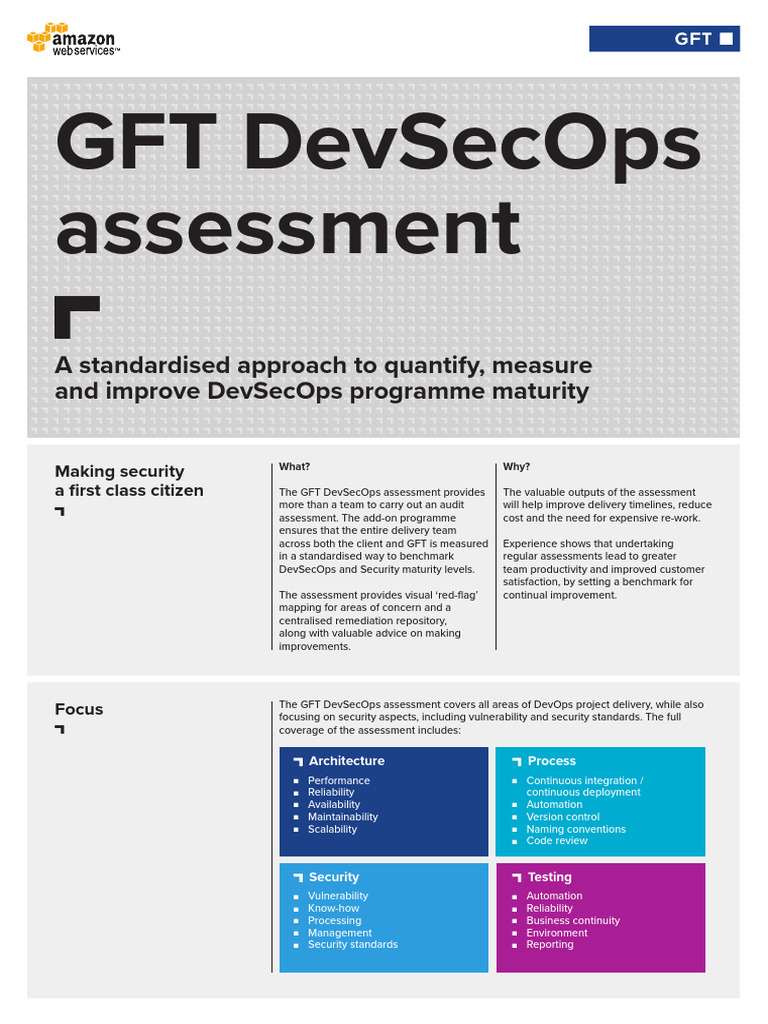 GFT Factsheet Devsecops Assessment | PDF | Reliability Engineering | Business