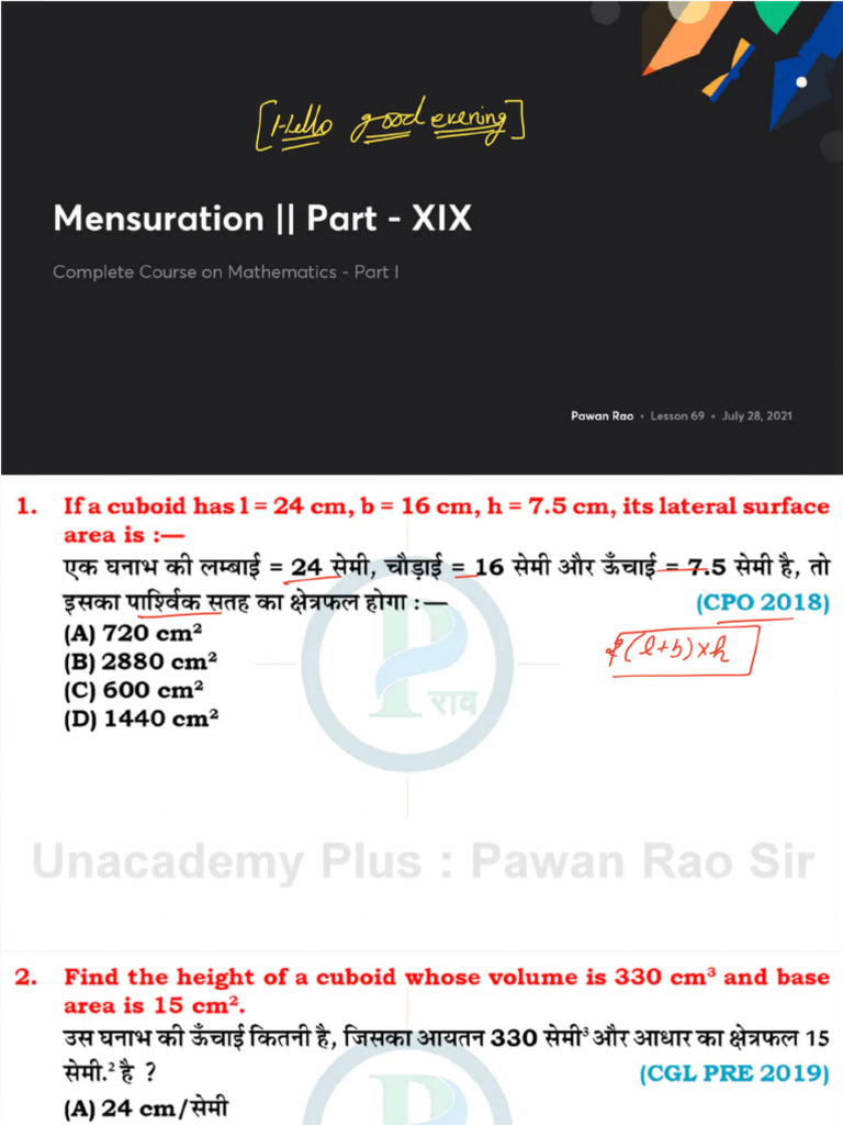 Cuboid Problem Solving With Anno 1674700017435 | PDF