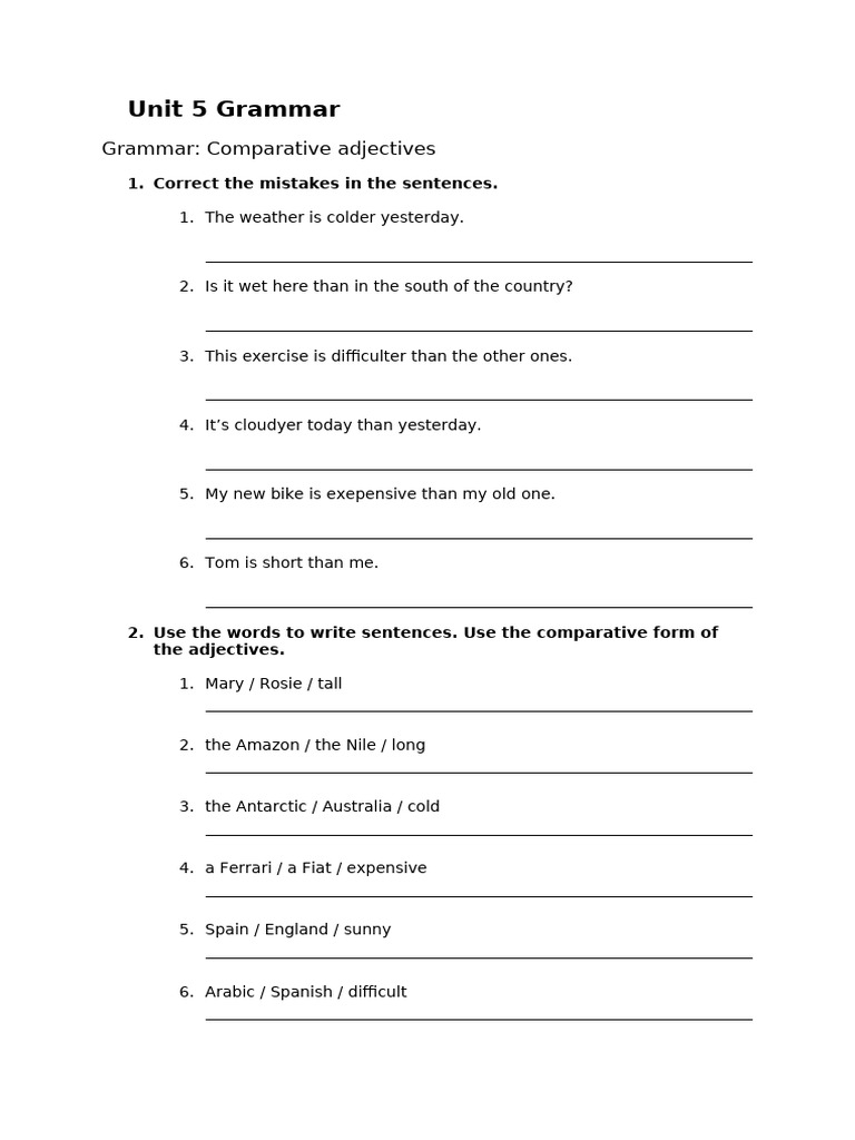 Unit 5 Grammar | PDF