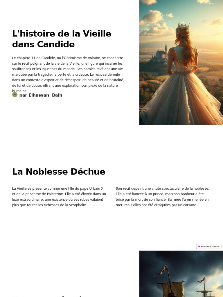 Lhistoire de La Vieille Dans Candide | PDF | Candide | Voltaire