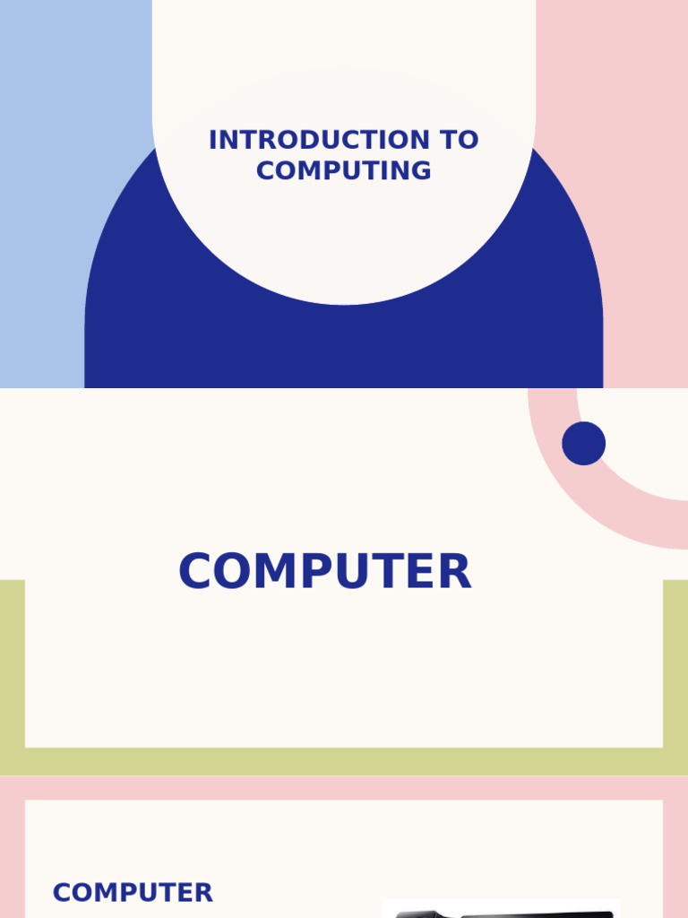 Introduction To Computing | PDF | Computer Data Storage | Computer Hardware